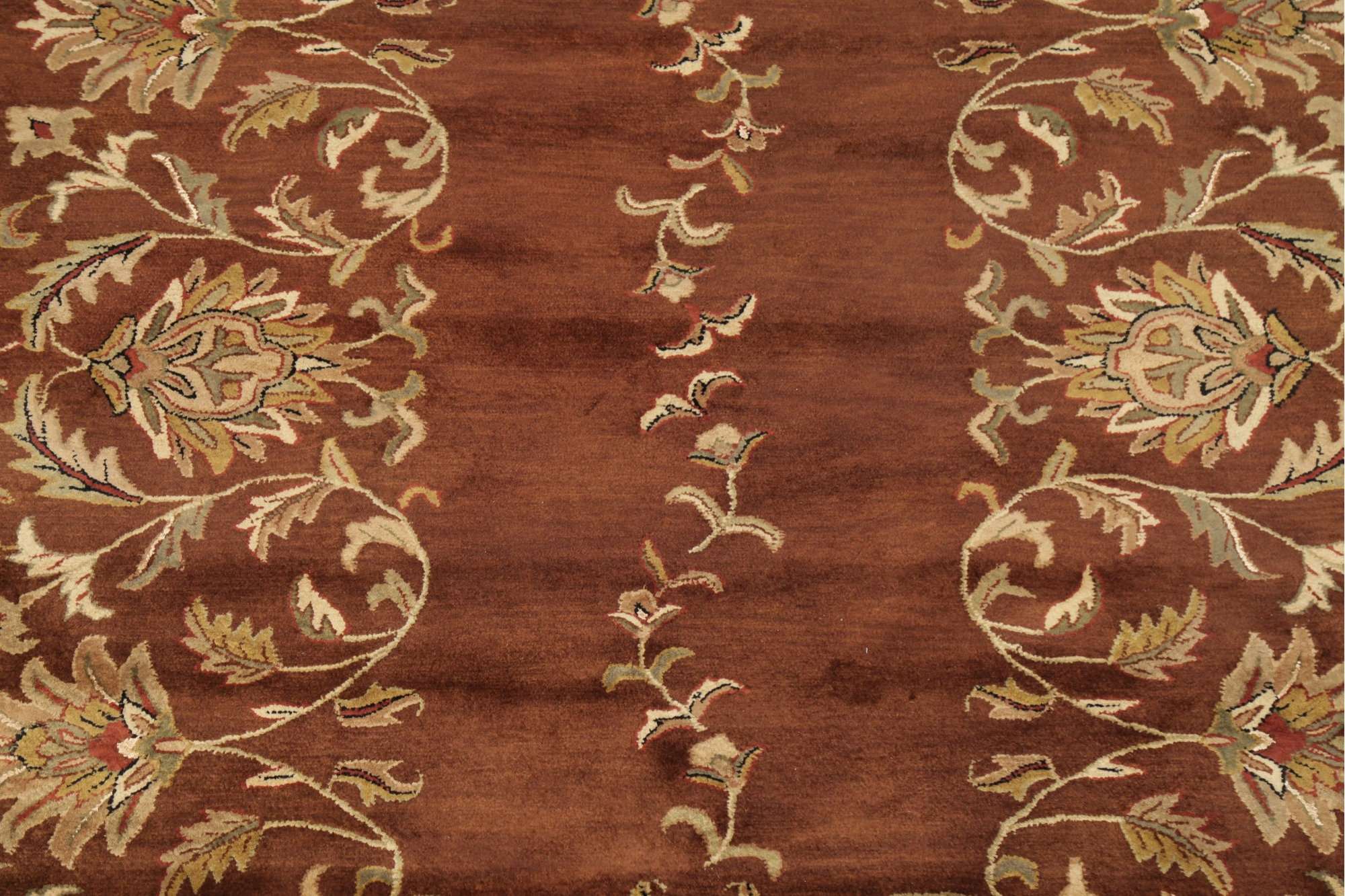 Indian French Toile Carpet Bordered Oriental Hand-Tufted Area Rug ...