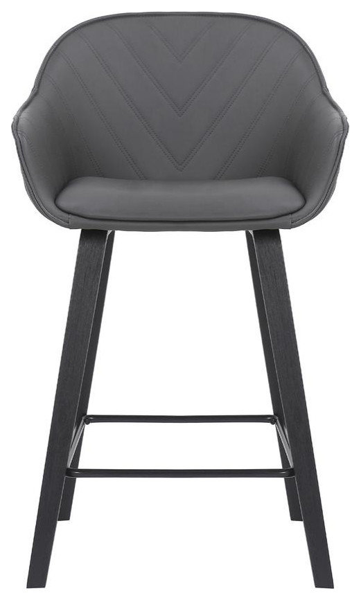 Crimson Faux Leather and Wood Bar and Counter Height Stool in BLACK ...