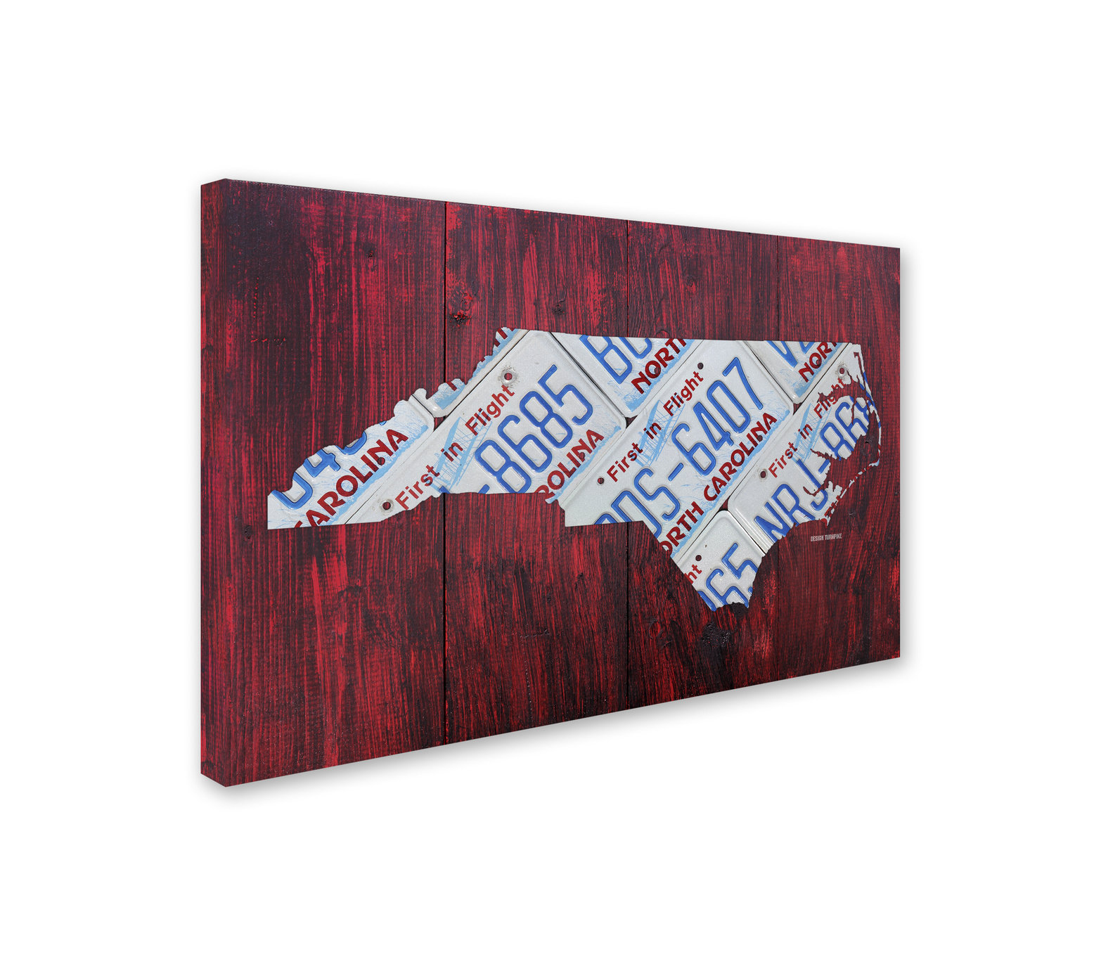 "North Carolina License Plate Map" Canvas Art by Design Turnpike, 12 ...