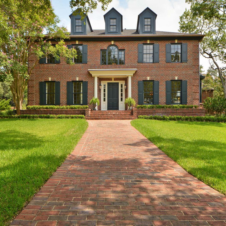 Red Brick Exterior With Shutters - Photos & Ideas | Houzz