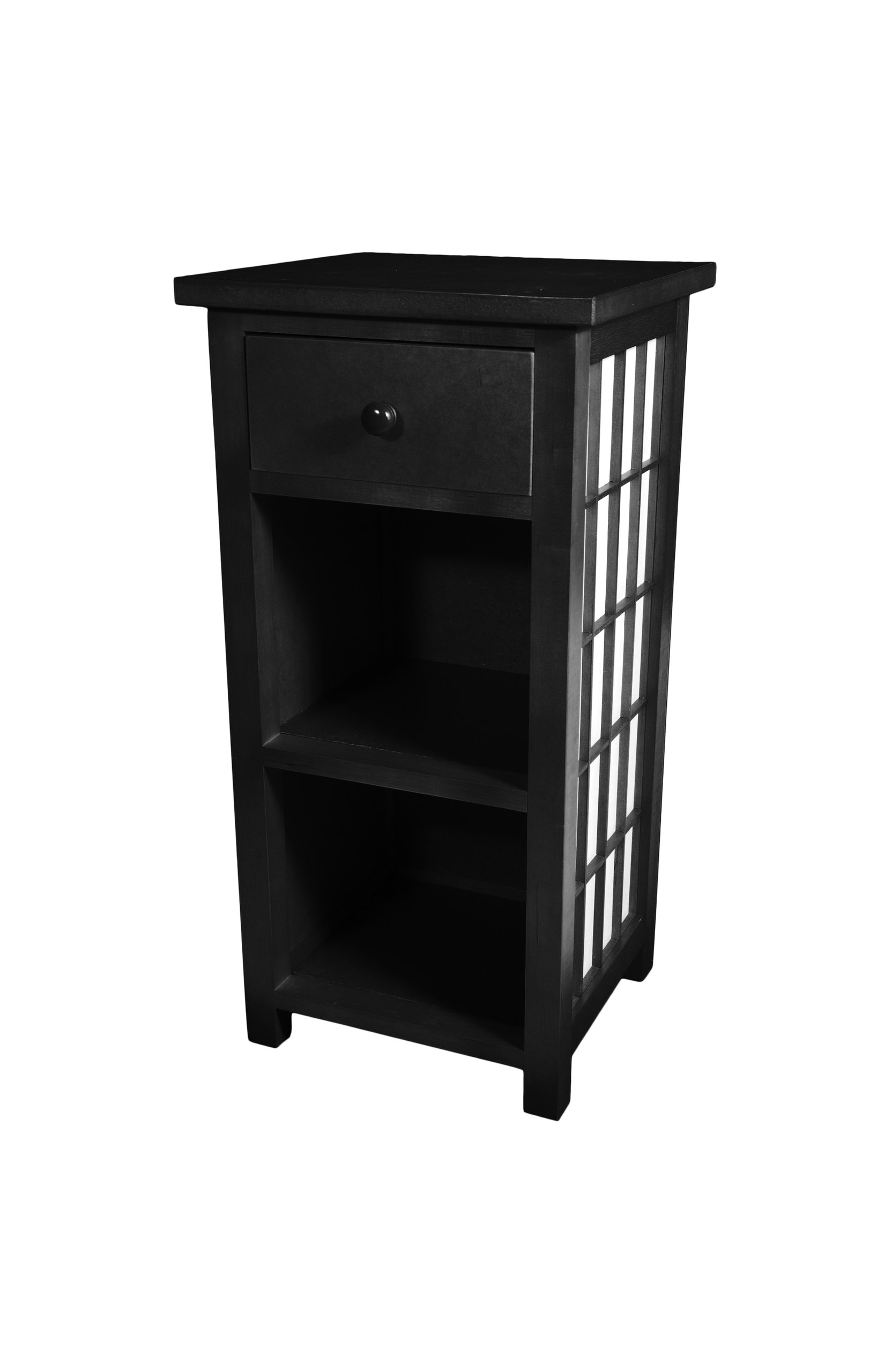 Shoji End Table With Shelves - Asian - Side Tables And End Tables - by ...