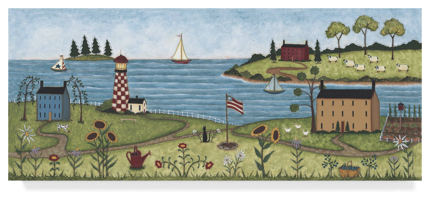 Robin Betterley 'Coastal View' Canvas Art, 47"x20" - Beach Style ...