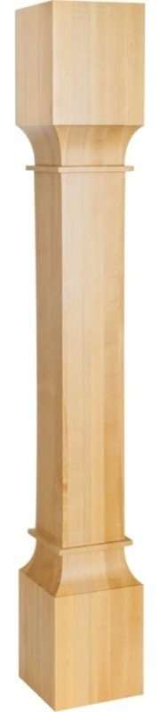 Hardware Resources P35 Solid Wood Carved Square Furniture Post - Traditional - Columns And ...