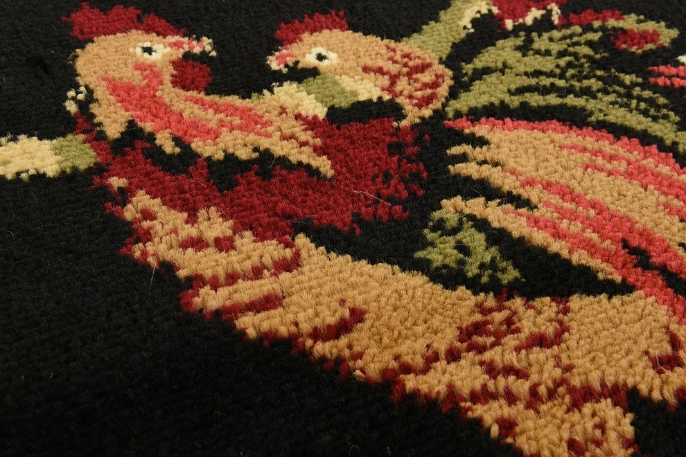 Unique Loom Barnyard Farm Rug, 4' Round - Farmhouse - Area Rugs - by ...