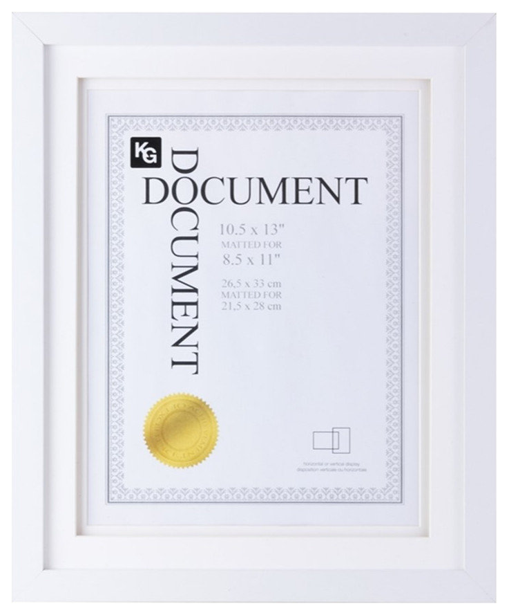 Pemberly Row Contemporary Morgan Frame 10.5" x 13" White Engineered ...