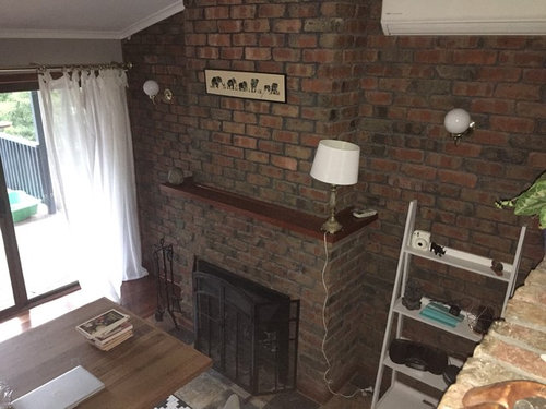 80s brick fireplace | Houzz AU