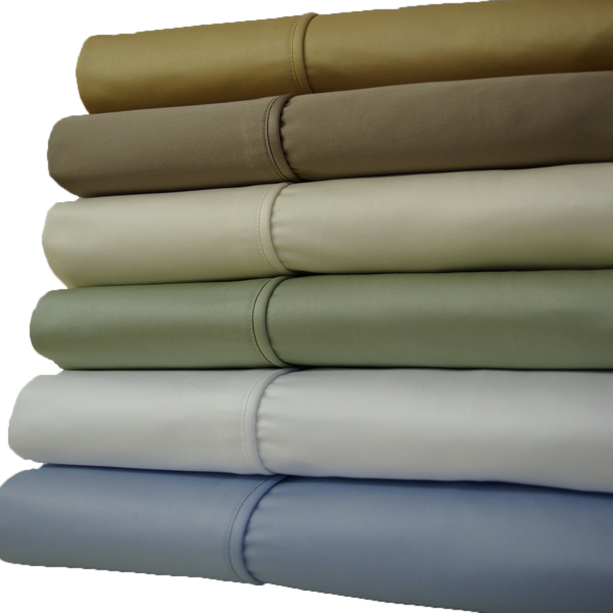 Luxury 1200 TC Sheets 100% Cotton Solid Sheet Set, King - Contemporary ...