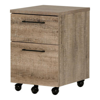 Interface 2-Drawer Mobile File Cabinet-Weathered Oak-South Shore ...