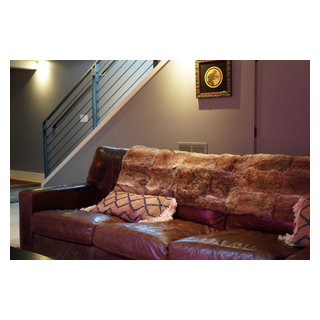 A High-Tech Basement Redesign Infused with Art and Innovation - Rustic ...