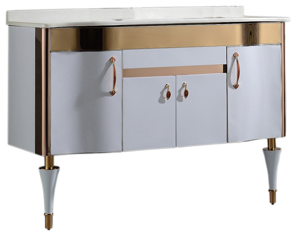 Infinity Single Bathroom Vanity - Midcentury - Bathroom Vanities And ...