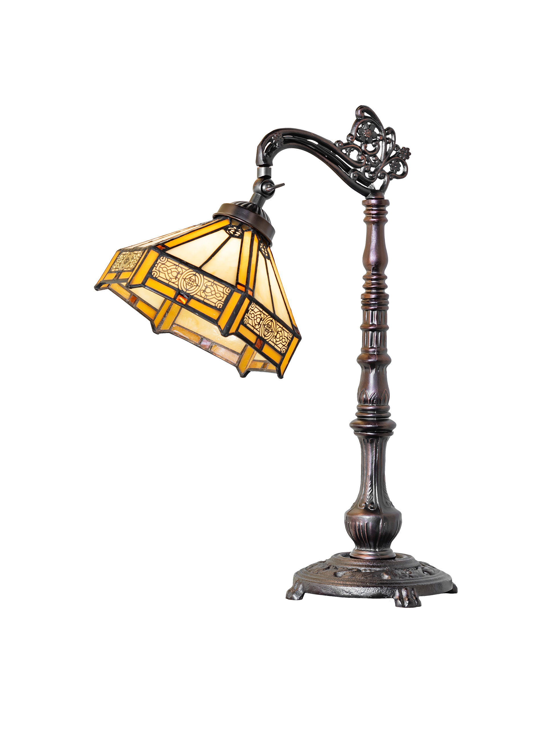 20" High Peaches Bridge Arm Table Lamp - Craftsman - Table Lamps - by ...