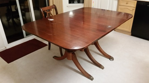 Mahogany dining table - refinish or paint? | Houzz Forum