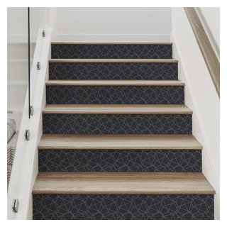 Modern Wire Mesh Peel and Stick Stair Riser Strips, 48"w X 7.5"h ...