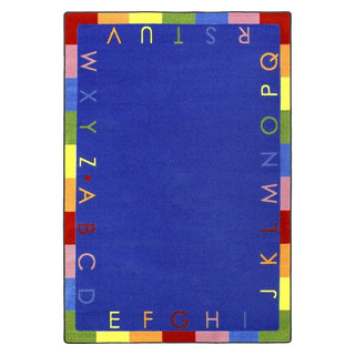 Kid Essentials, Early Childhood Rainbow Alphabet Rug, 5'4" x 7'8 ...