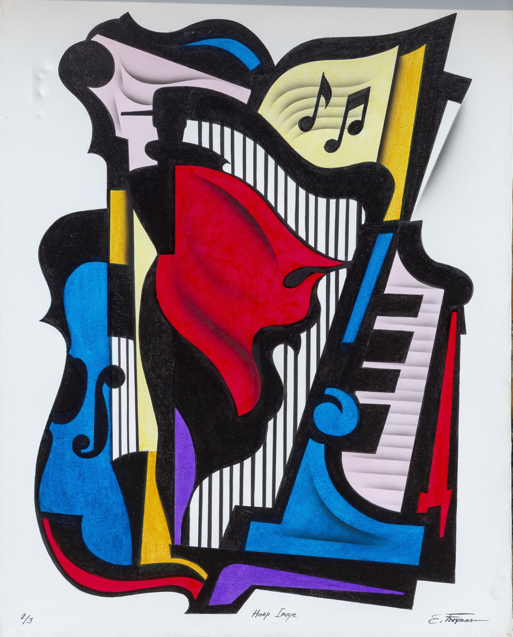 Harp Image II, Erik Freyman, 30x24 - Contemporary - Paintings - by ...
