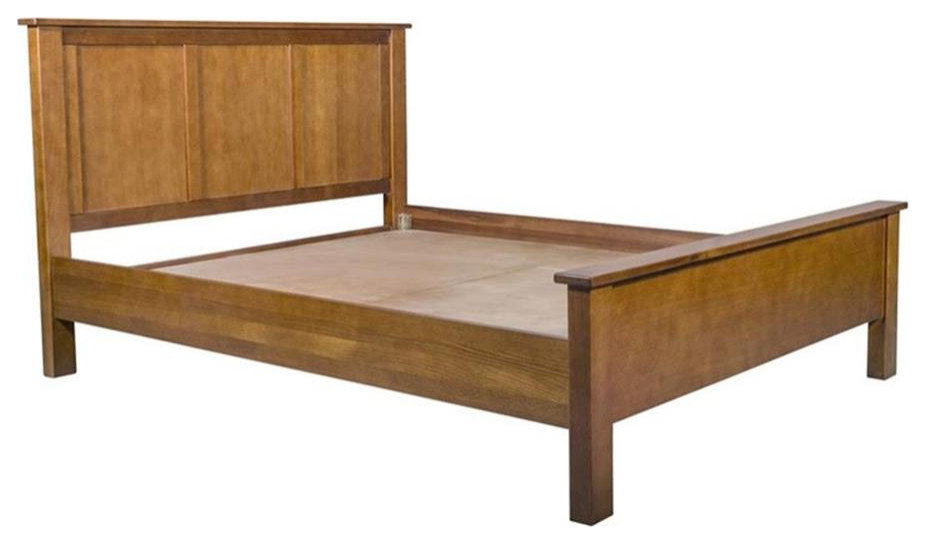 Crafters and Weavers Craftsman Mission Solid Wood Queen Panel Bed in ...