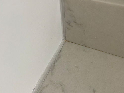 Wood trim around the vanity??