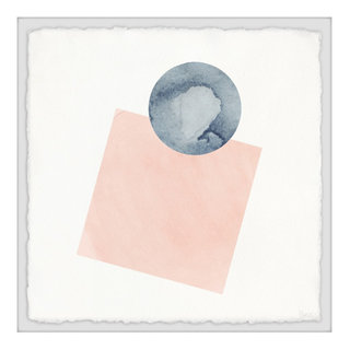 "Peach Coin Purse" Framed Painting Print, 32"x32" - Contemporary ...