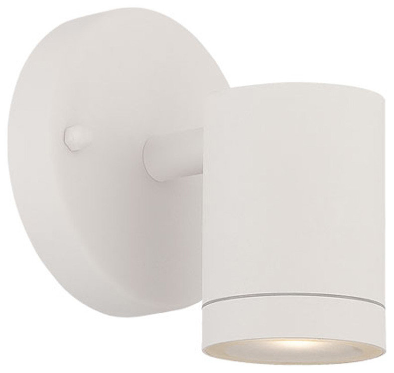 Integrated LED 1-Light Textured White Wall Light (1401TW ...