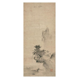 Splashed-Ink Landscape Print, 18 x 24 - Asian - Prints And Posters - by ...