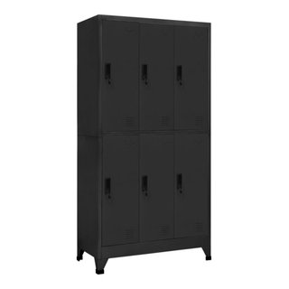 Vidaxl Locker Cabinet Anthracite 35.4"x17.7"x70.9" Steel - Industrial ...