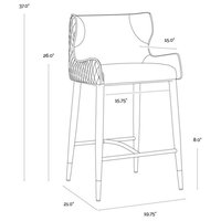 Gianni Counter Stool Dillon Stratus / Dillon Black, Counter Height ...