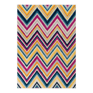 Well Woven Mystic Soho Modern Chevron Multi Area Rug, 7'10"x9'10 ...