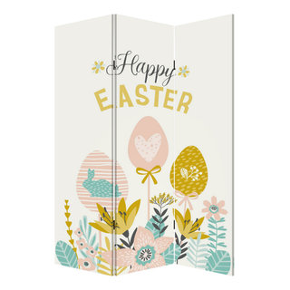 Three Panel Reversible Easter Spring Art Room Divider Screen ...