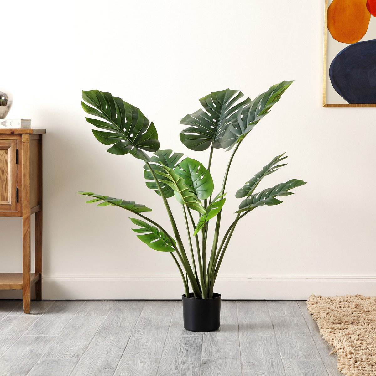 Safavieh Faux Monstera 43" Potted Tree, #N/A - Artificial Plants And ...