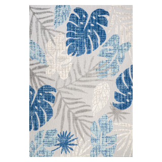 Monstera Tropical Leaf High-Low Indoor/Outdoor Area Rug, 3 X 5 ...