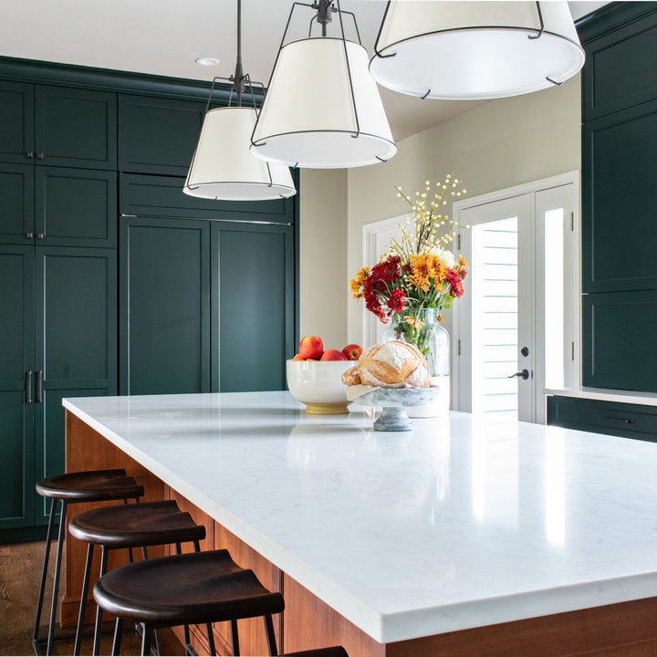 75 Beautiful Kitchen with Green Benchtop Ideas & Designs - November ...