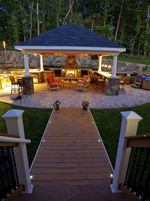 Rustic Timber Pavilion Home Design Ideas, Pictures, Remodel and Decor