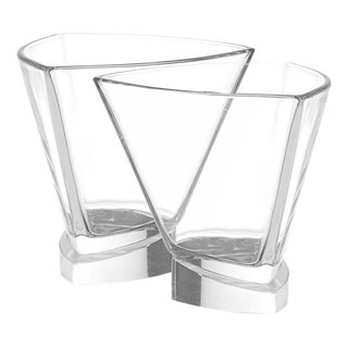 Aqua Vitae Triangle Off Base Martini Glasses 7.2 oz, Set of 2 - Modern ...