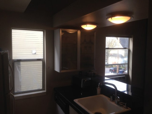 Windows lower than new kitchen counter