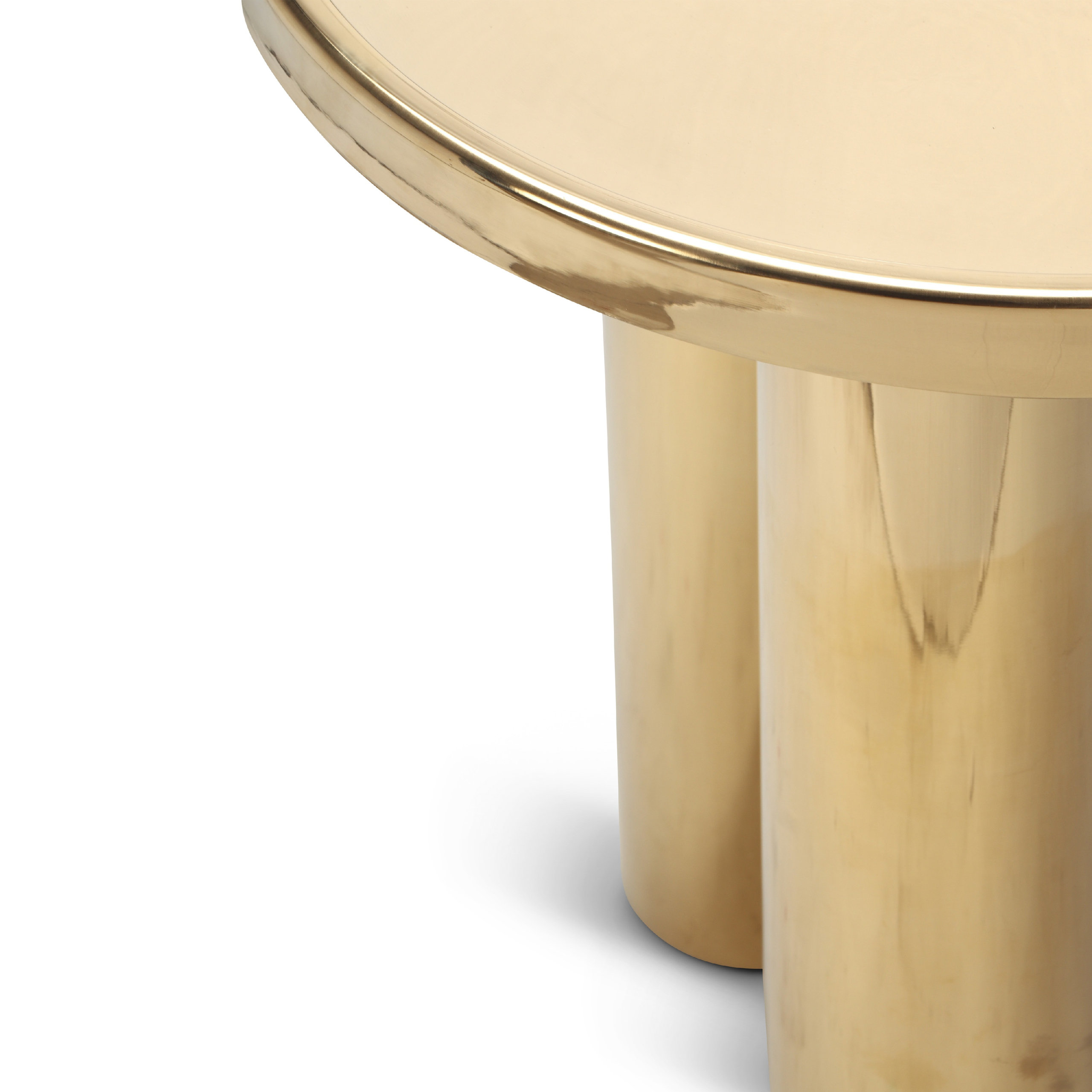 Eclat Sofia Polished End Table Polished Gold - Contemporary - Side Tables And End Tables - by ...