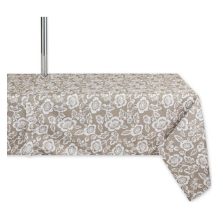 Stone Floral Print Outdoor Tablecloth 60 Round - Tablecloths - by ...