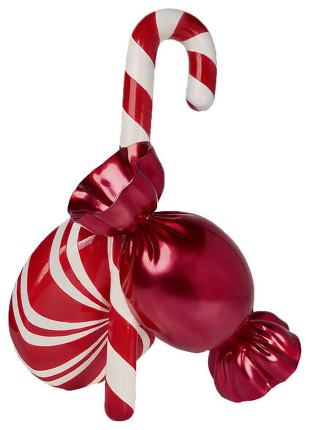 December Diamonds Candy Cane Lace Candy Cluster Display, 22.5 inch ...