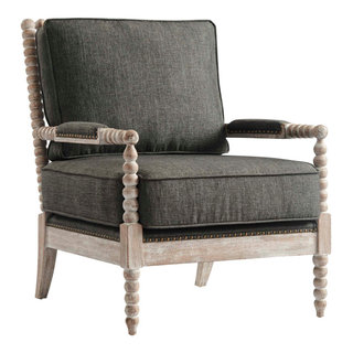 Revel Fabric Upholstered Upholstered Fabric Armchair - French Country ...