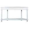 Sunset Trading Cottage Display Table White/Brown Solid Wood Fully ...