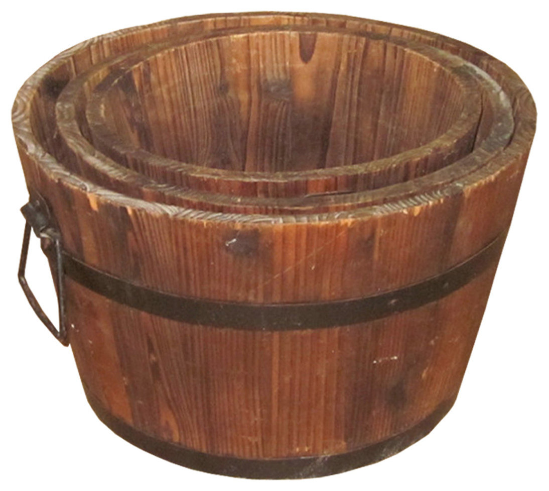 Set of 3 Garden Planter - Farmhouse - Outdoor Pots And Planters - by ...