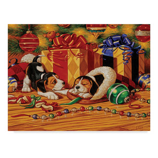 Christopher Nick 'Beagle Pups' Canvas Art, 19"x14", 19"x14 ...