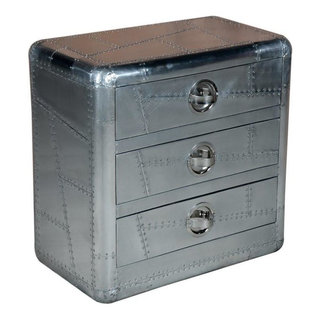 Aviator Aluminum Cabinet With 3 Drawer - Industrial - Storage Cabinets ...