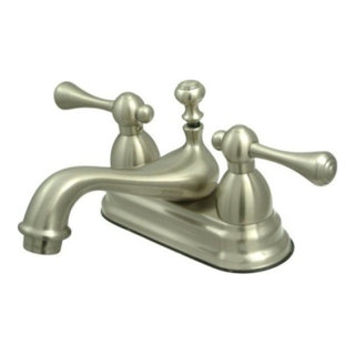 Vintage Two Handle 4" Centerset Lavatory Faucet with Brass Pop-up ...