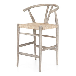 Muestra Bar Stool - Weathered Grey - Beach Style - Bar Stools And ...