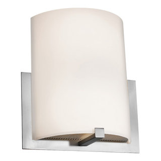 Access Lighting Cobalt 1 Light Wall Sconce, Brushed Steel ...
