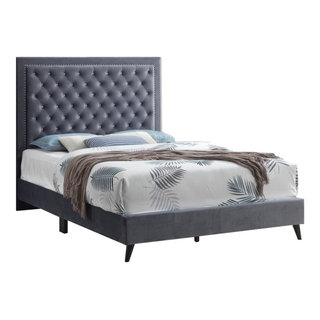 Alba Queen Panel Bed - Midcentury - Platform Beds - by Makers | Houzz
