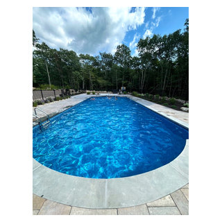 Family Time in Tiverton-Pool and Landscape Makeover - Traditional ...