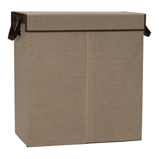 Collapsible Double Laundry Hamper Sorter - Transitional - Hampers - by ...