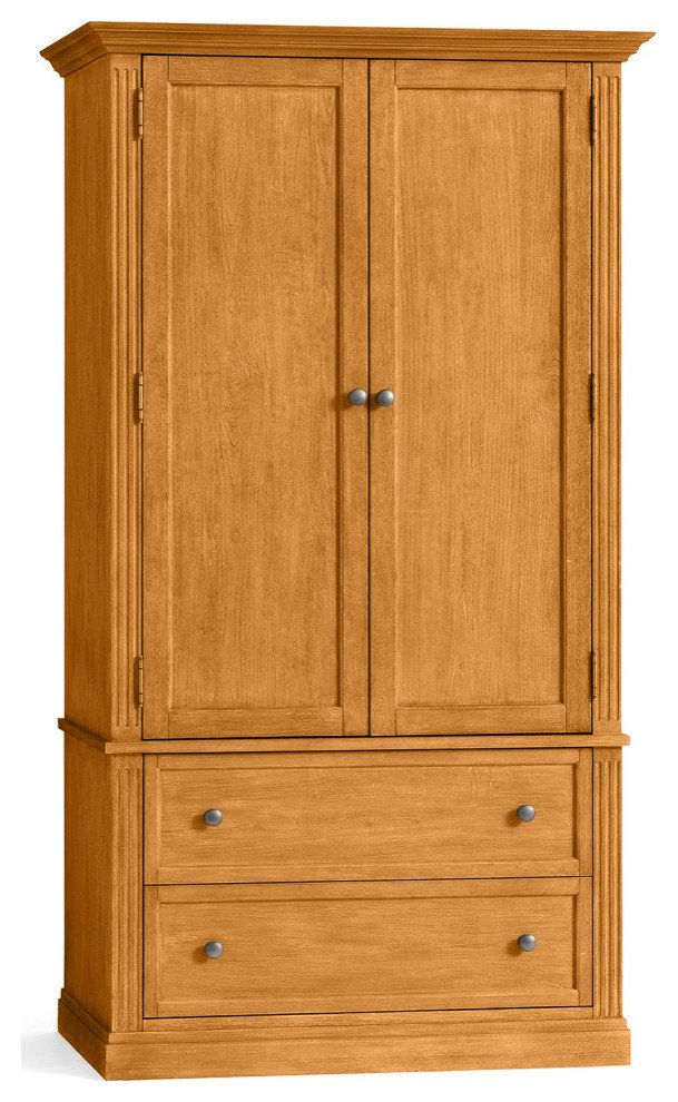 Traditional Extra Wide Oak Wooden Wardrobe - Traditional - Armoires And Wardrobes - by Eagle ...