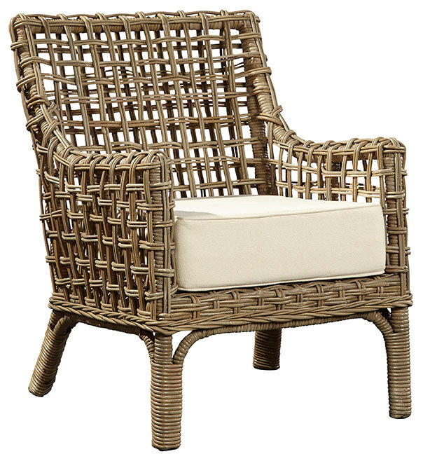 Bali Contemporary Kubu Rattan Arm Chair - Tropical - Armchairs And ...
